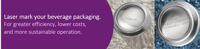 Laser Coding On Beverage Cans by Markem-Imaje laser printer